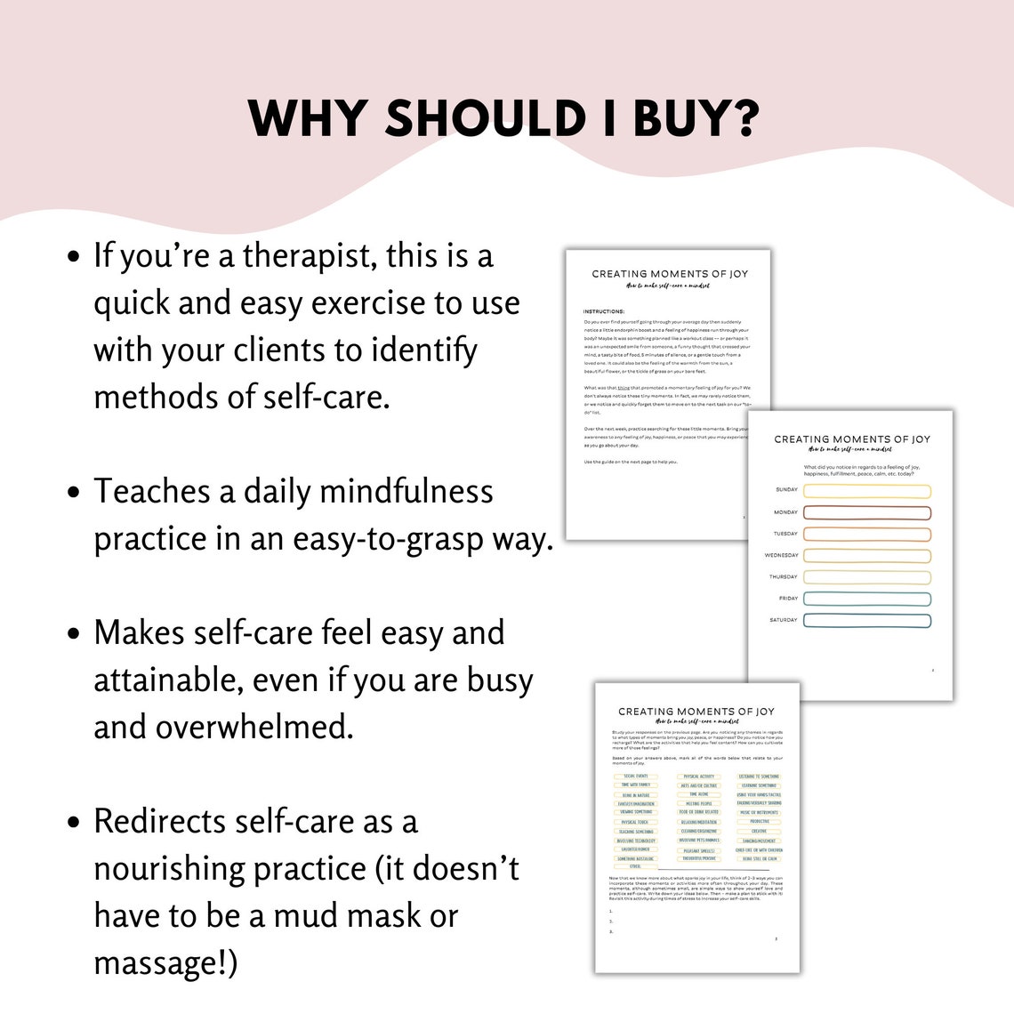 Self-care Worksheet Self Help Exercise Therapy Exercise Counseling ...