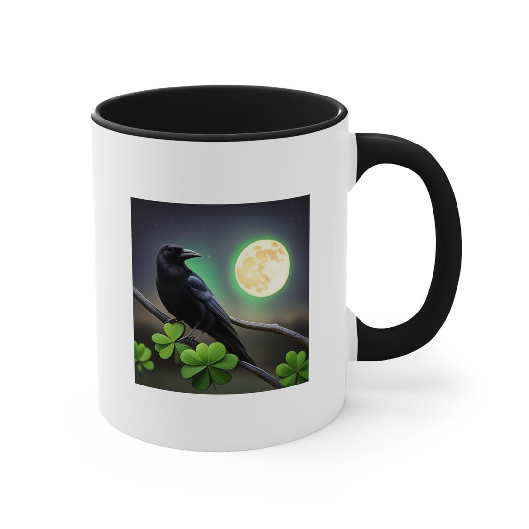 Mug, Crow and Shamrock, Coffee Mug - Etsy