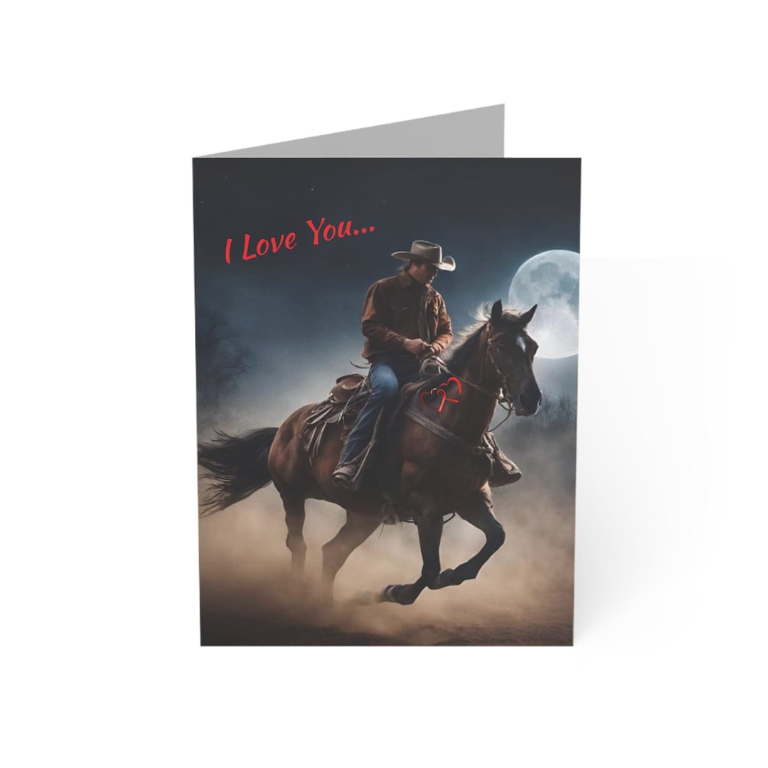 Cowboy Valentine Card - Etsy