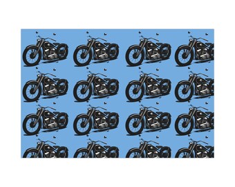 Motorcycle Wrapping Paper Motorcycle Gift, Motorcycle Present, Wrapping ...