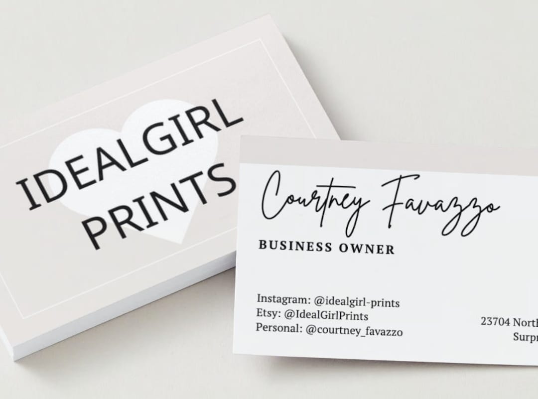 Custom Business Cards - Etsy