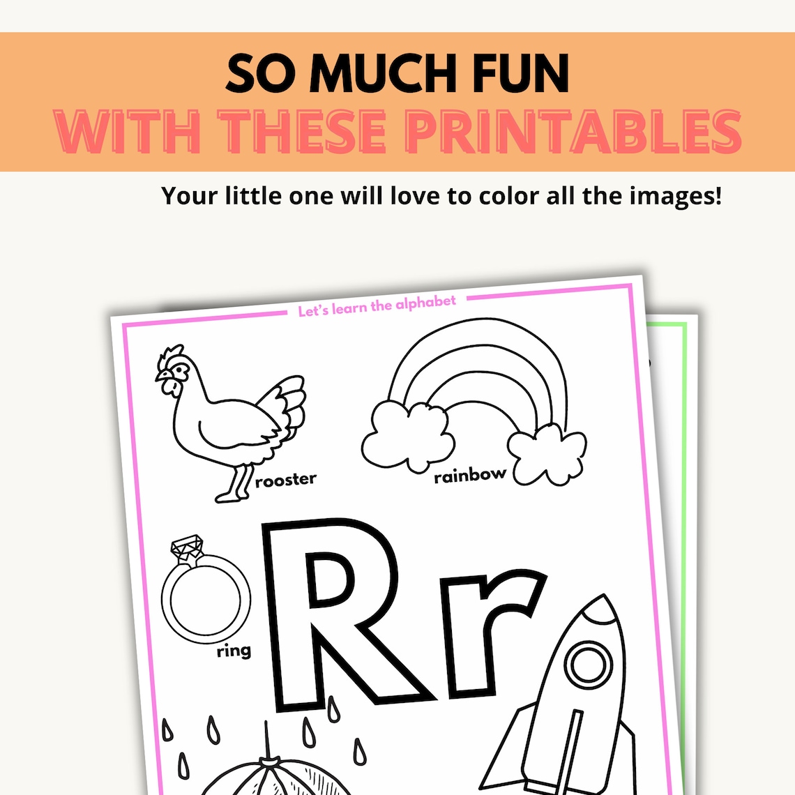 Alphabet Coloring Pages ABC Coloring Preschool Coloring - Etsy