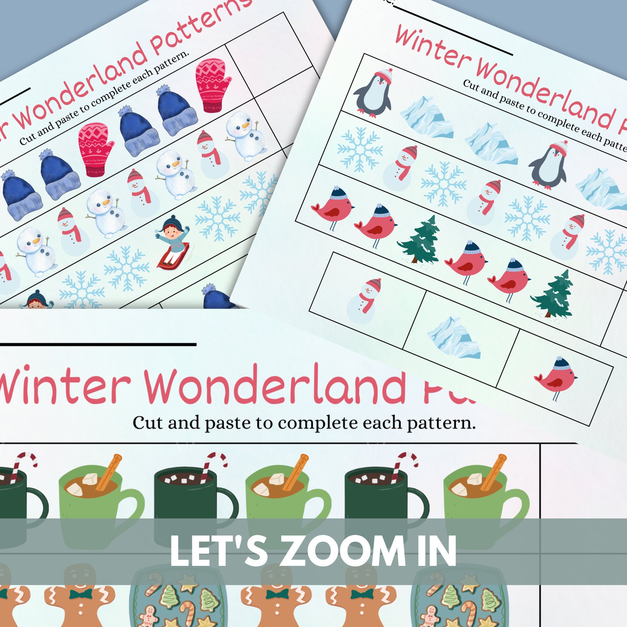 Winter Wonderland Patterns, Winter Patterns, Preschool Patterns, Winter ...