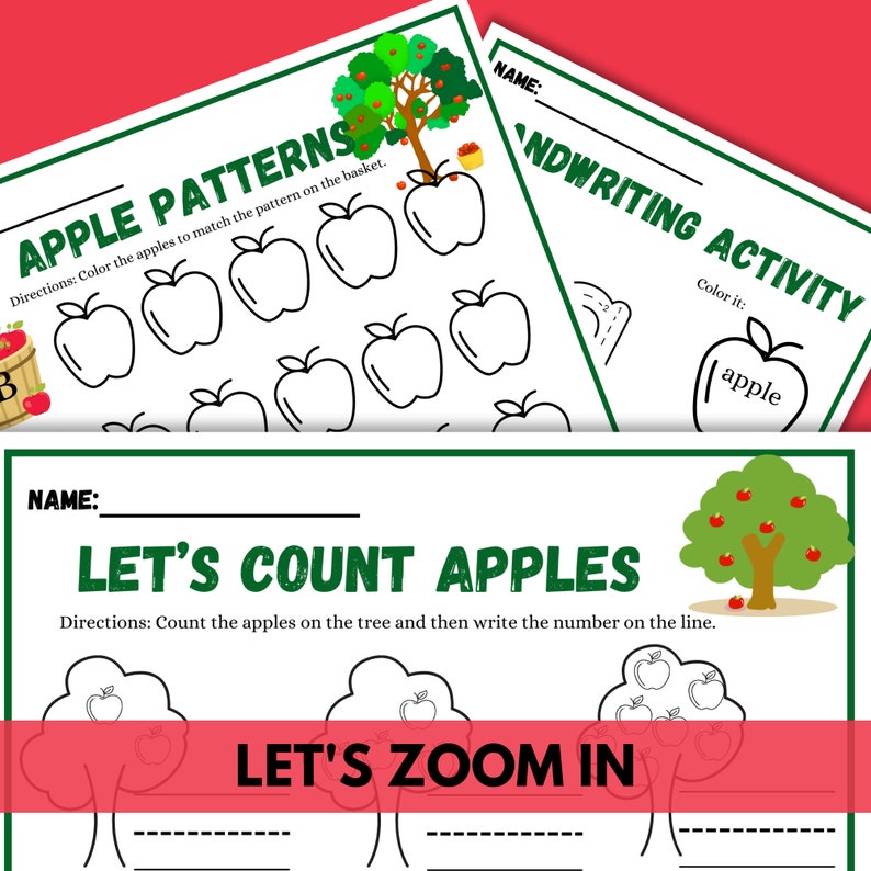 Apple Taste Test Activity Printable, Preschool Apple Unit, Apple ...