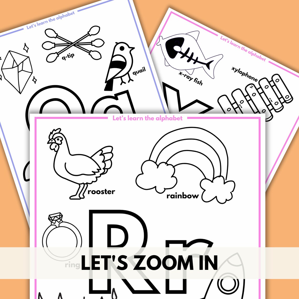 Alphabet Coloring Pages ABC Coloring Preschool Coloring - Etsy