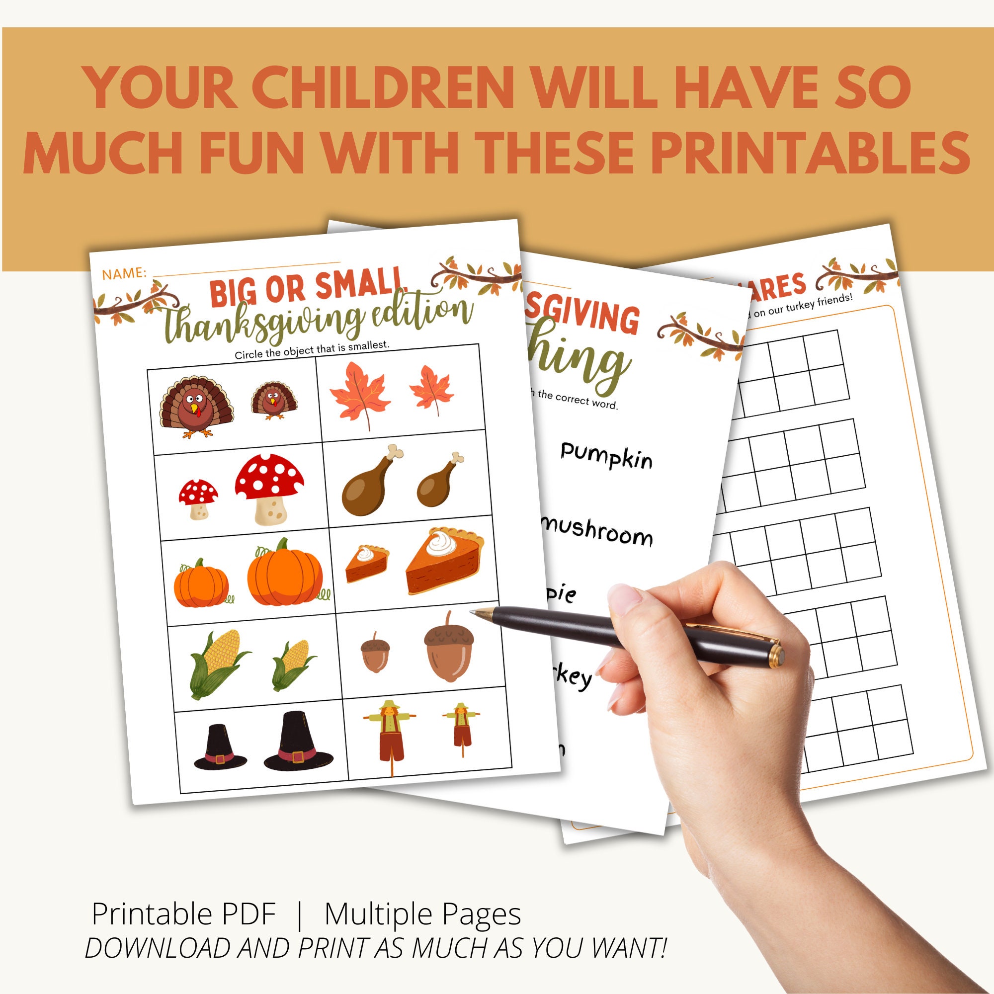 Thanksgiving Printables, Preschool Thanksgiving Activities, Preschool ...
