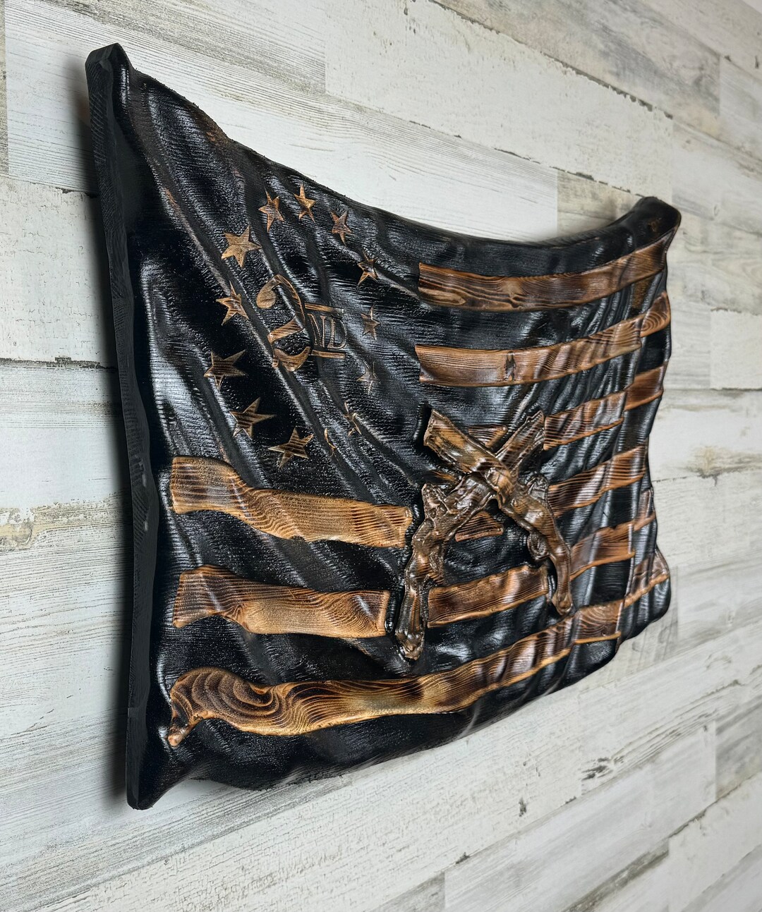 Second Amendment American Wood Flag Personalized Gift for Father ...