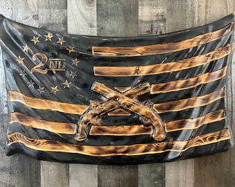 Second Amendment American Wood Flag Personalized Gift for Father ...