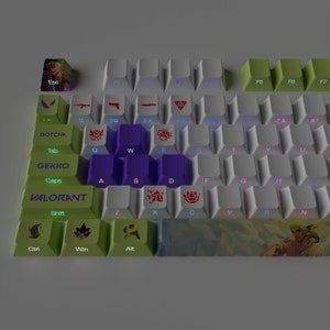 Valorant Gekko Keycaps / Variations: 14 Keys, 29 Keys, Full Set ...