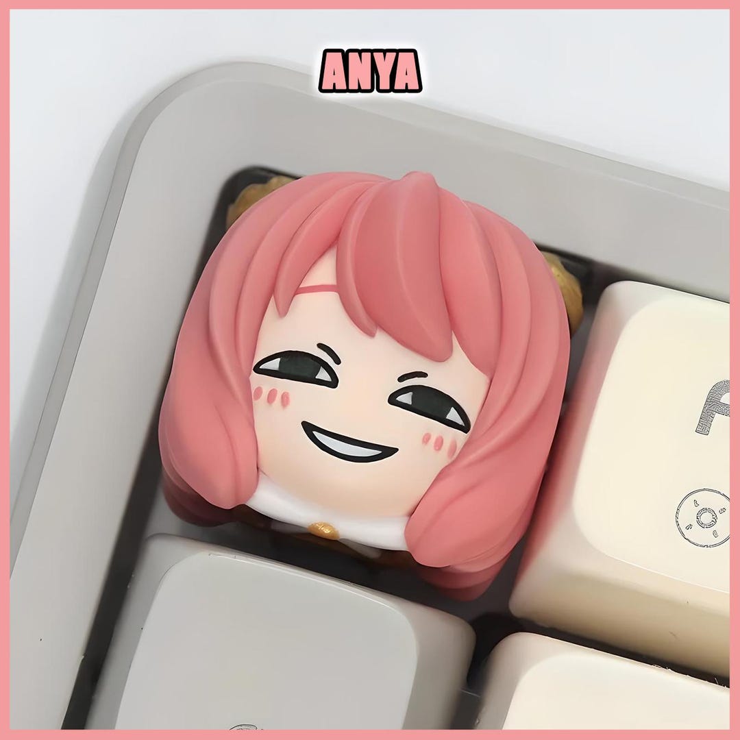 Cute Anya Spy Family Keycaps - Handmade Cherry MX Keycaps for Custom ...