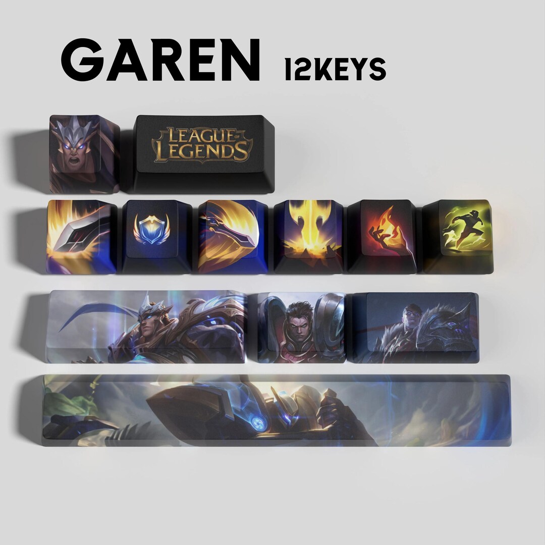 Garen - Keycaps League of Legends 12 PCS + 1 Free Keycap Extractor ...