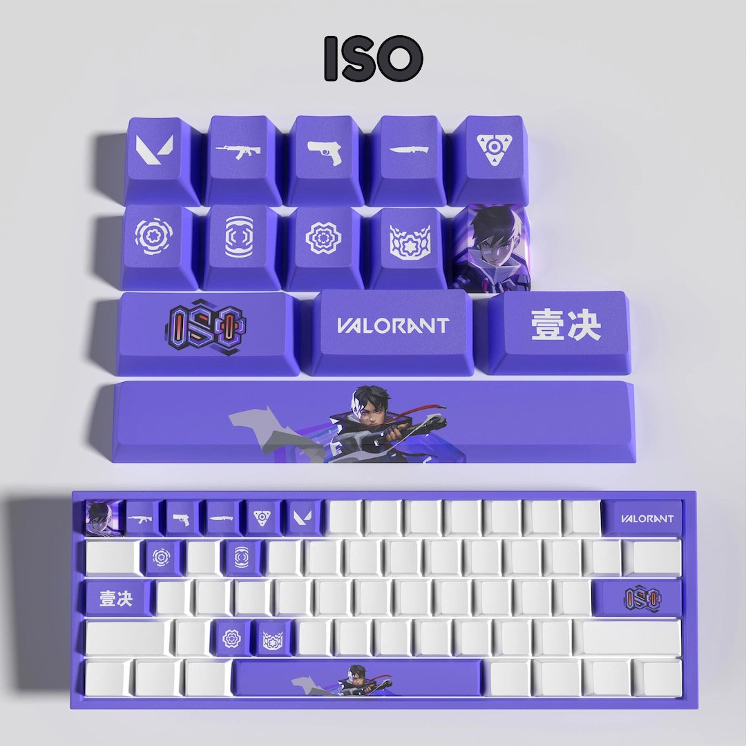 Valorant Iso Keycaps / Variations: 14 Keys, 29 Keys, Full Set ...