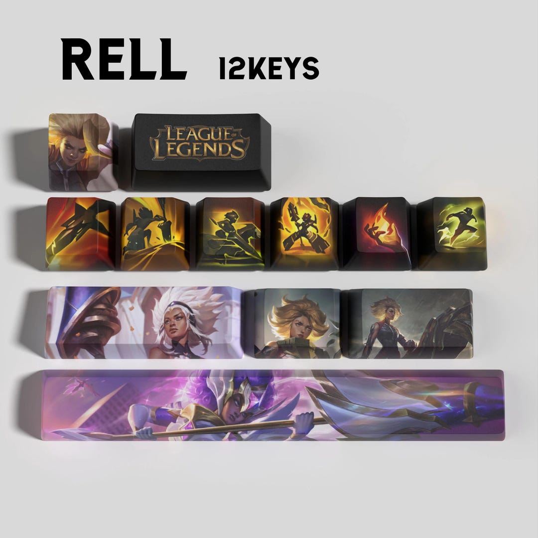 Rell - Keycaps League of Legends 12 PCS + 1 Free Keycap Extractor / OEM ...