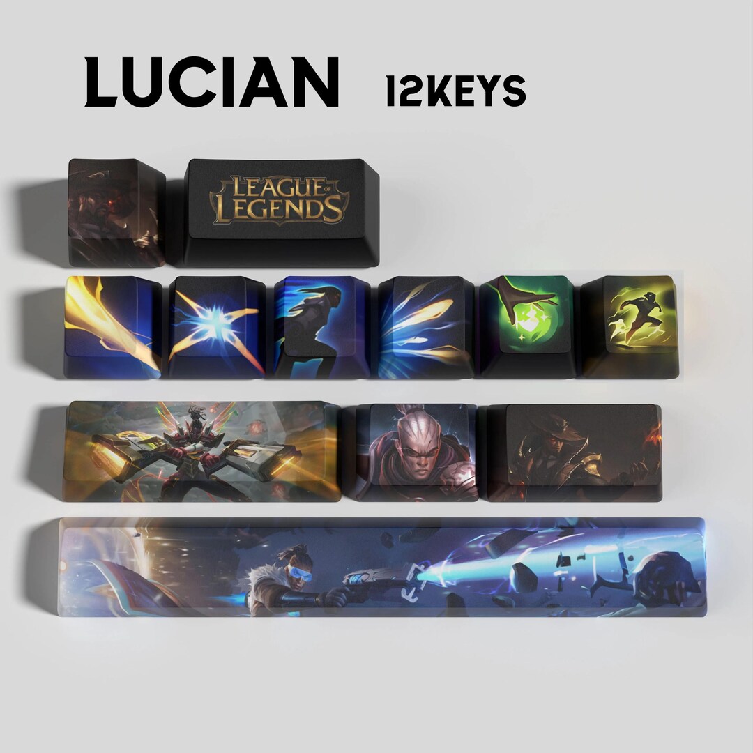 Lucian - Keycaps League of Legends 12 PCS + 1 Free Keycap Extractor ...