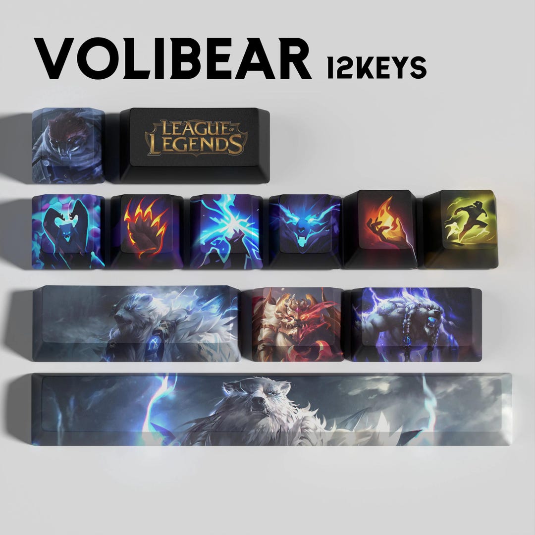 Volibear - Keycaps League of Legends 12 PCS + 1 Free Keycap Extractor ...