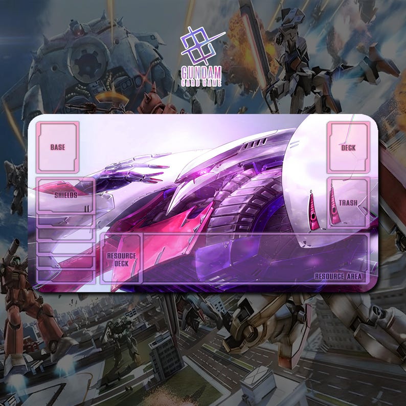 The Qubeley Gundam - Gundam Card Game / Playmat 24"x14" Inches ...