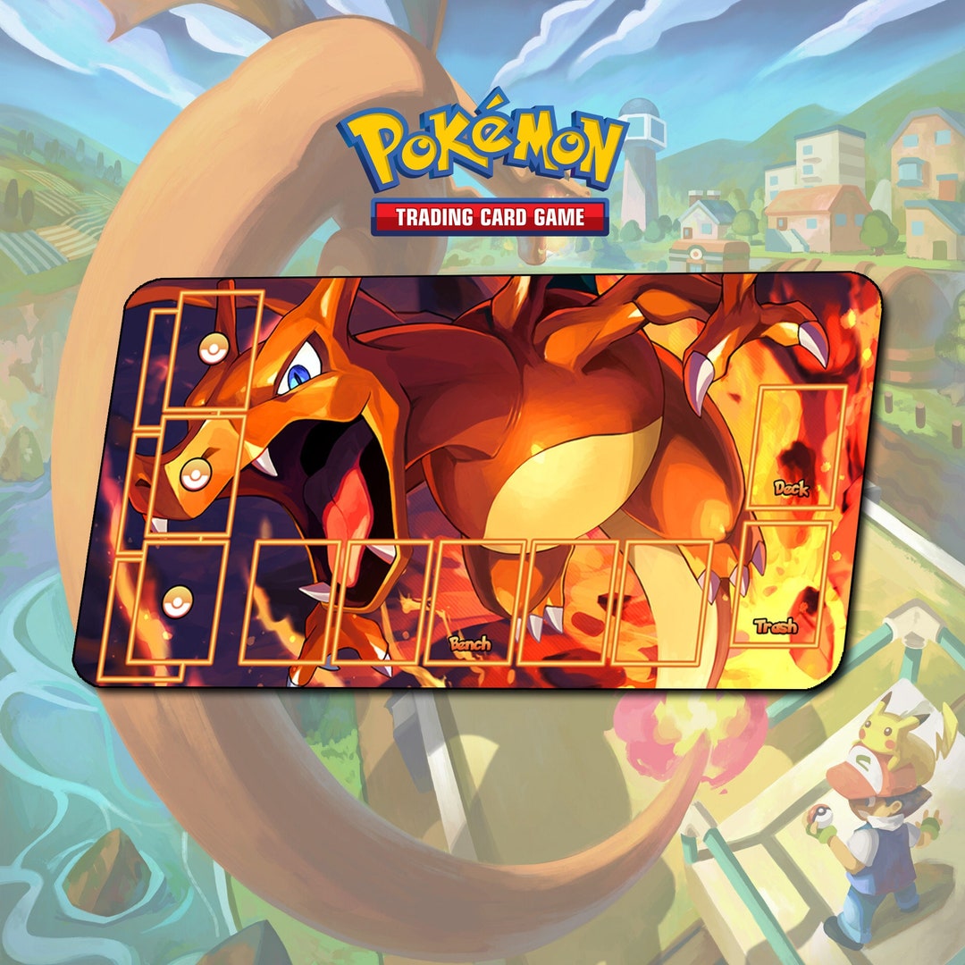 Charizard TCG Pokemon Playmat / 600x350x2mm 24x14inch - Etsy UK
