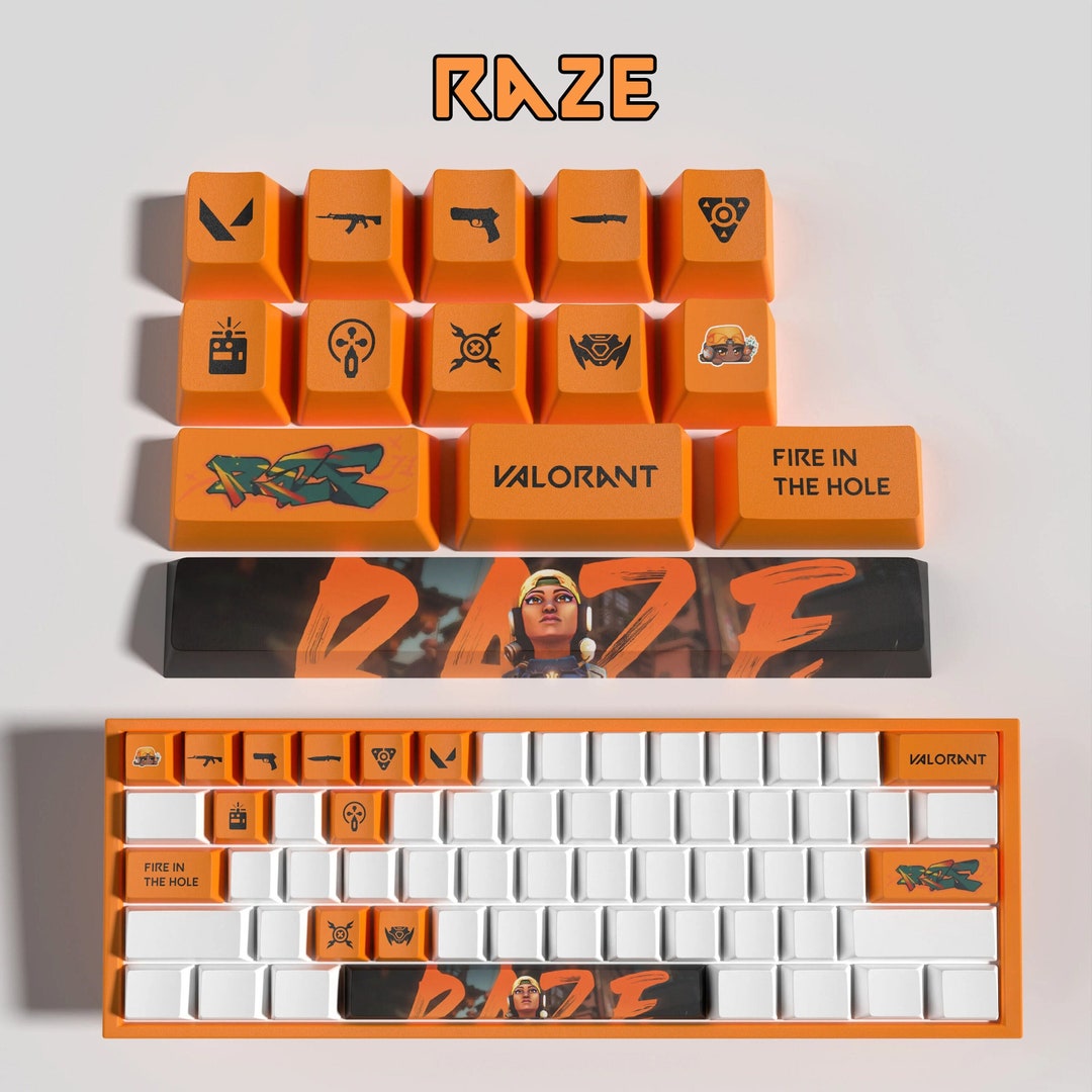Valorant Raze Keycaps / Variations: 14 Keys, 29 Keys, Full Set ...