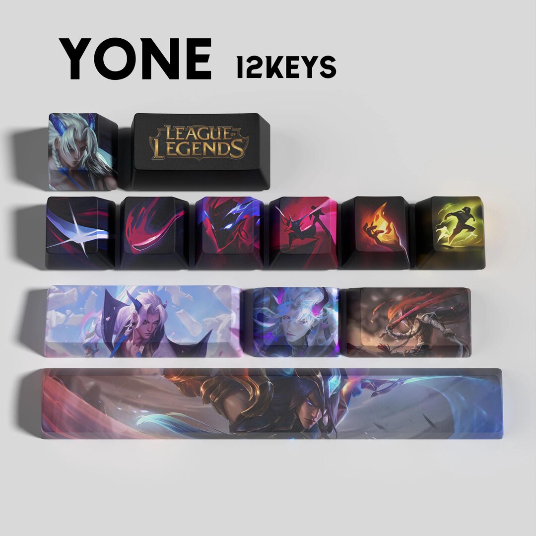 Yone - Keycaps League of Legends 12 PCS + 1 Free Keycap Extractor / OEM ...