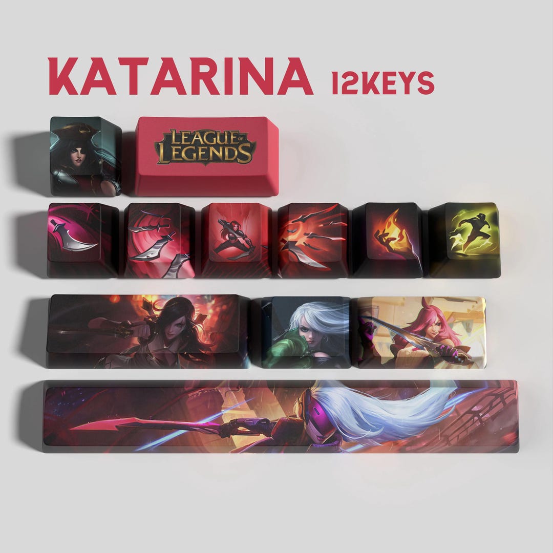Katarina - Keycaps League of Legends 12 PCS + 1 Free Keycap Extractor ...