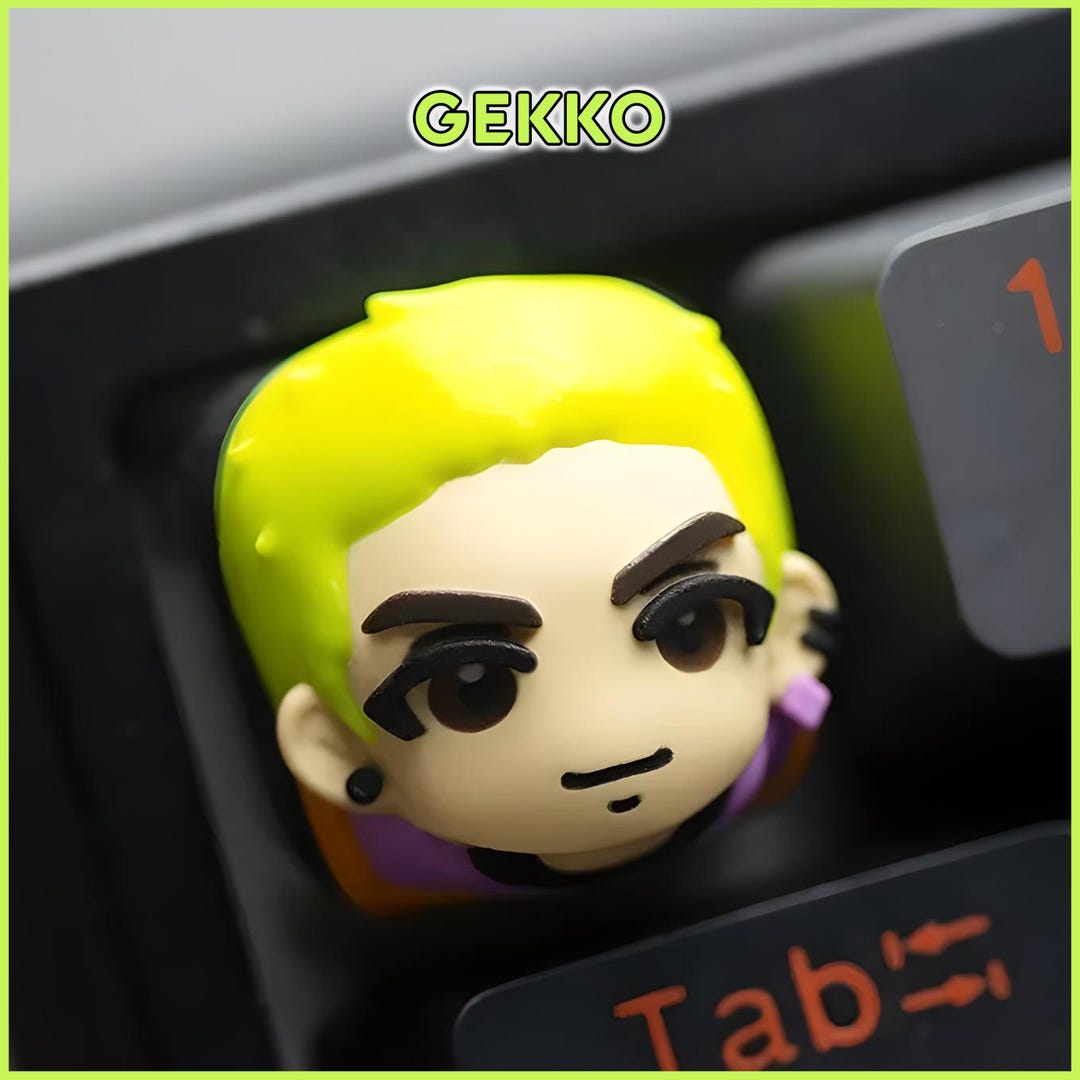Gekko - Keycaps Valorant Cute / Mechanical Keyboard Keycaps / Only ...
