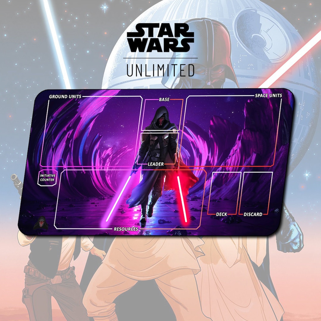 Playmat Darth Revan TCG Star Wars: Unlimited / 24x14 Inches 600x350x2mm ...