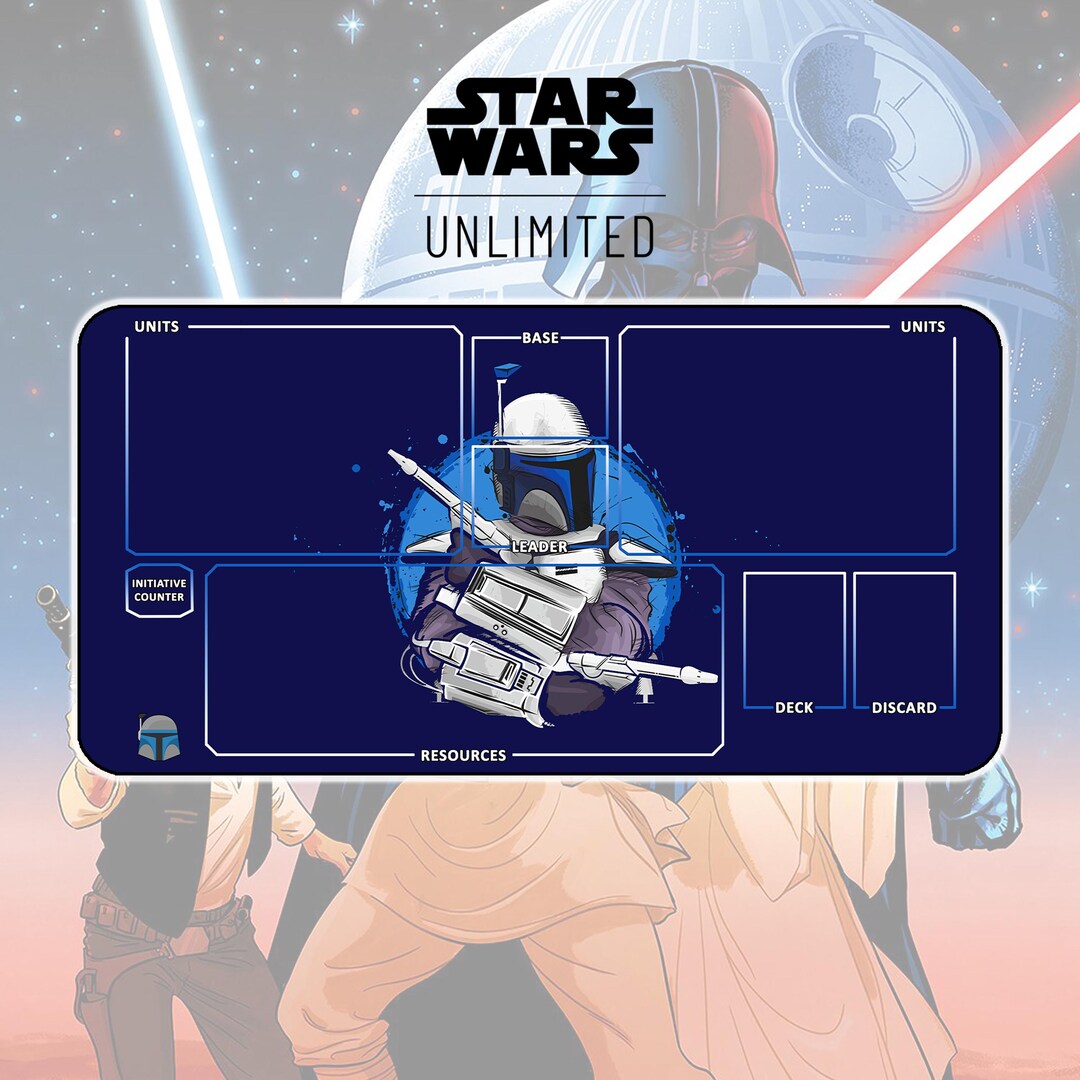 Playmat Jango Fett TCG Star Wars: Unlimited / 24"x14" Inches ...