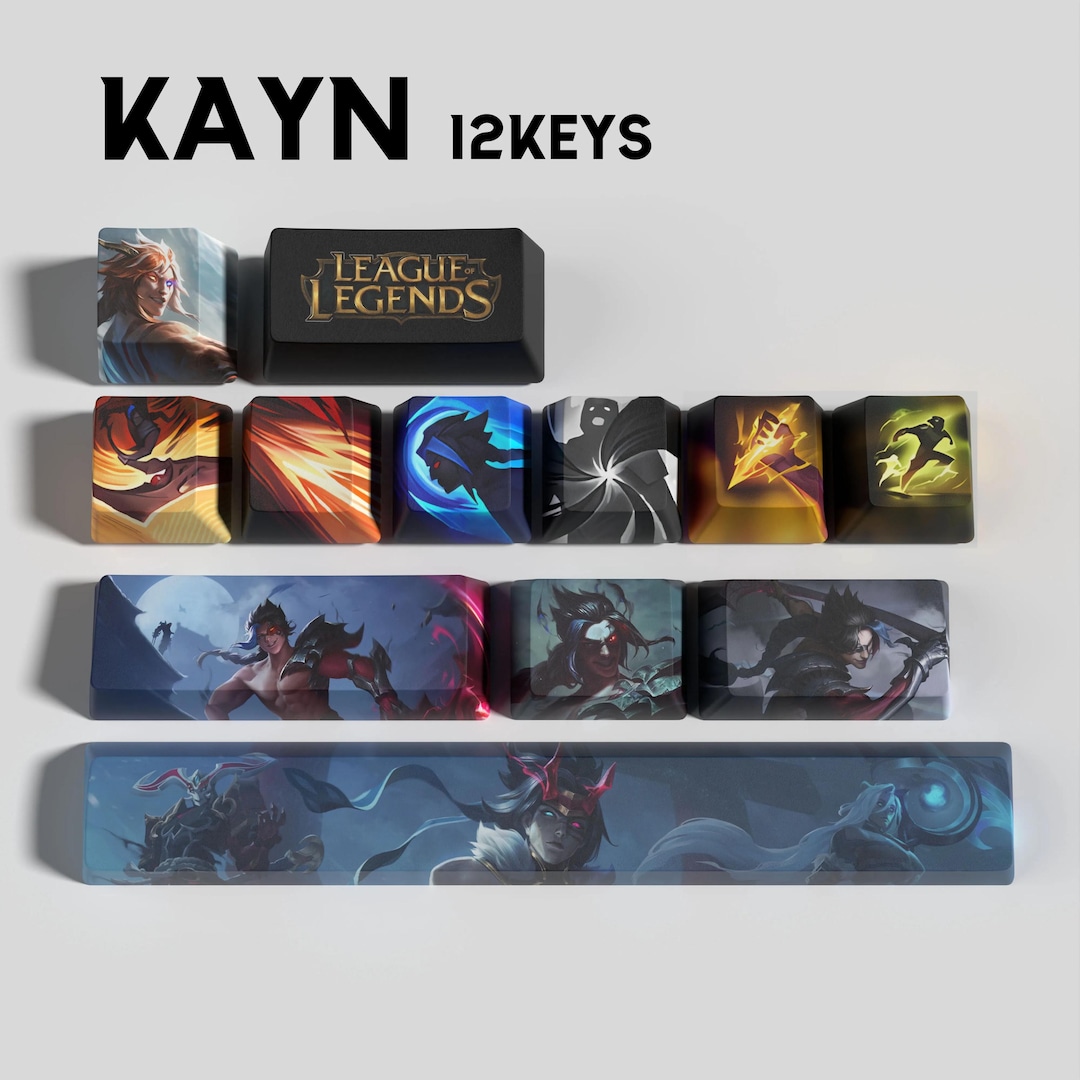 Kayn - Keycaps League of Legends 12 PCS + 1 Free Keycap Extractor / OEM ...