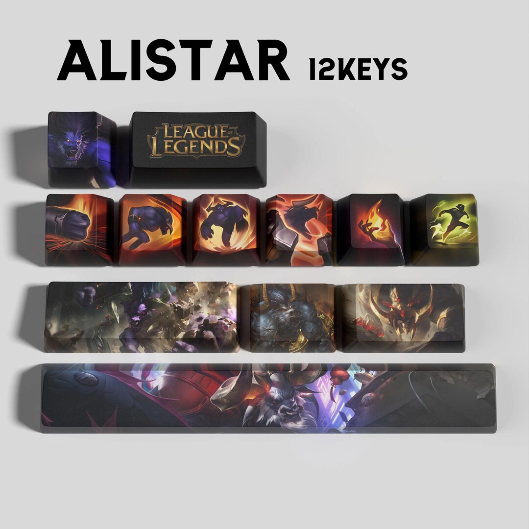 Alistar - Keycaps League of Legends 12 PCS + 1 Free Keycap Extractor ...