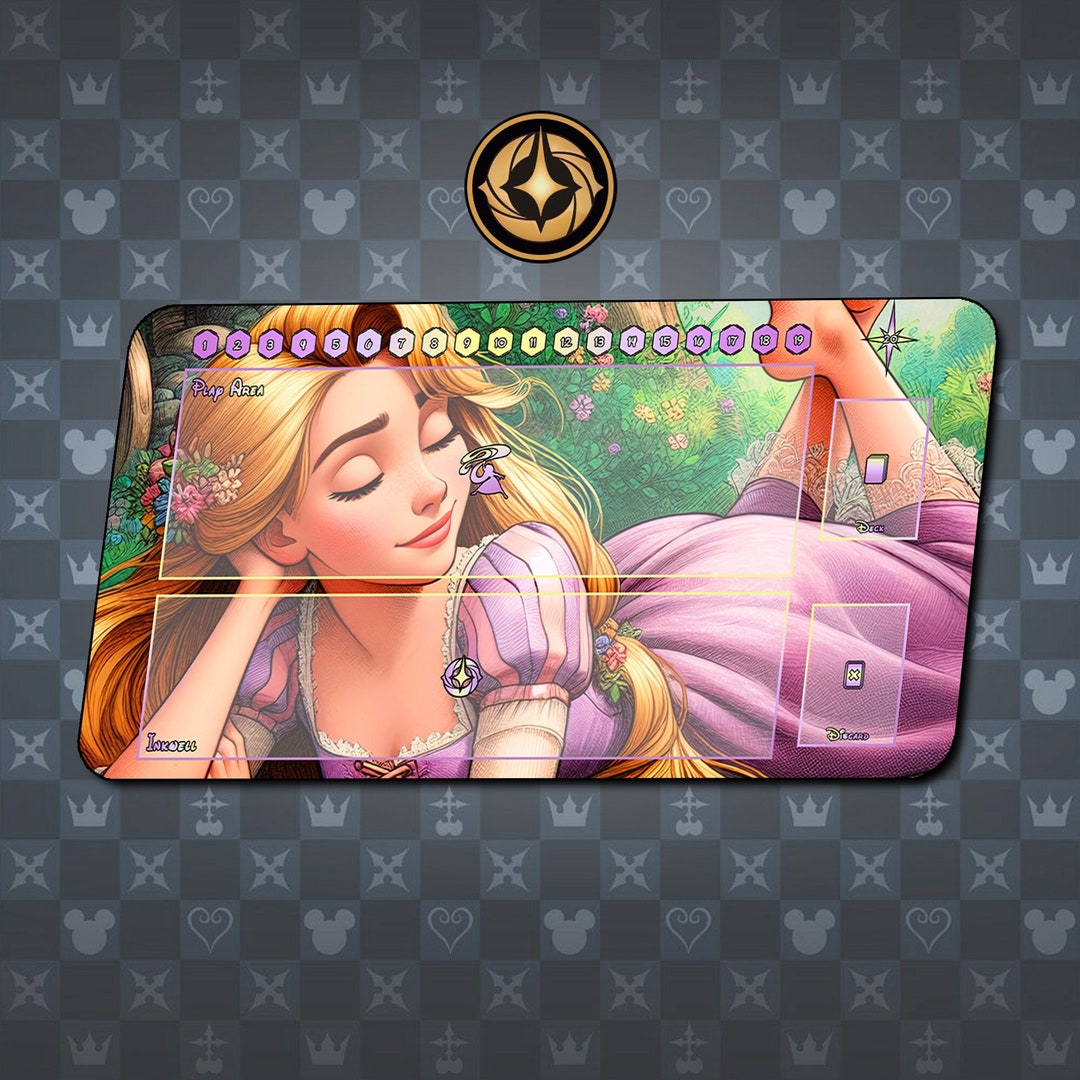 Playmat Rapunzel TCG Lorcana / 24x14 Inches 600x350x2mm - Etsy