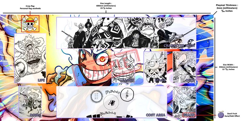 Playmat Bonney TCG One Piece Card Game / Card Mat - Etsy UK