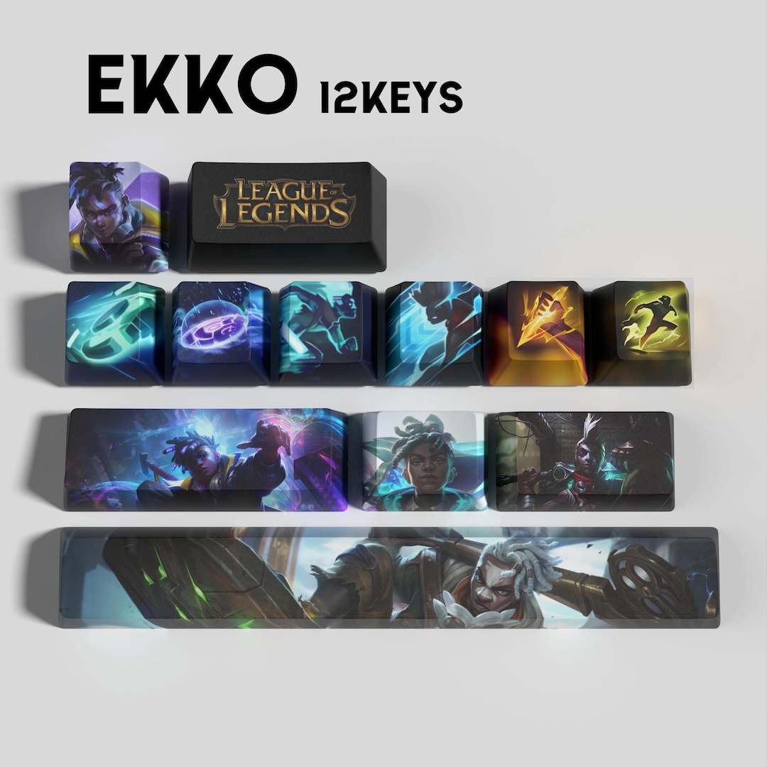 Ekko - Keycaps League of Legends 12 PCS + 1 Free Keycap Extractor / OEM ...