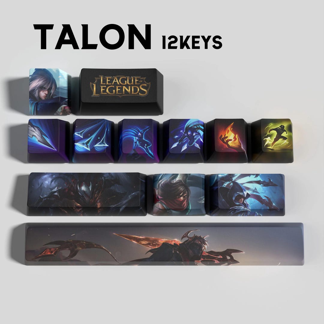 Talon - Keycaps League of Legends 12 PCS + 1 Free Keycap Extractor ...