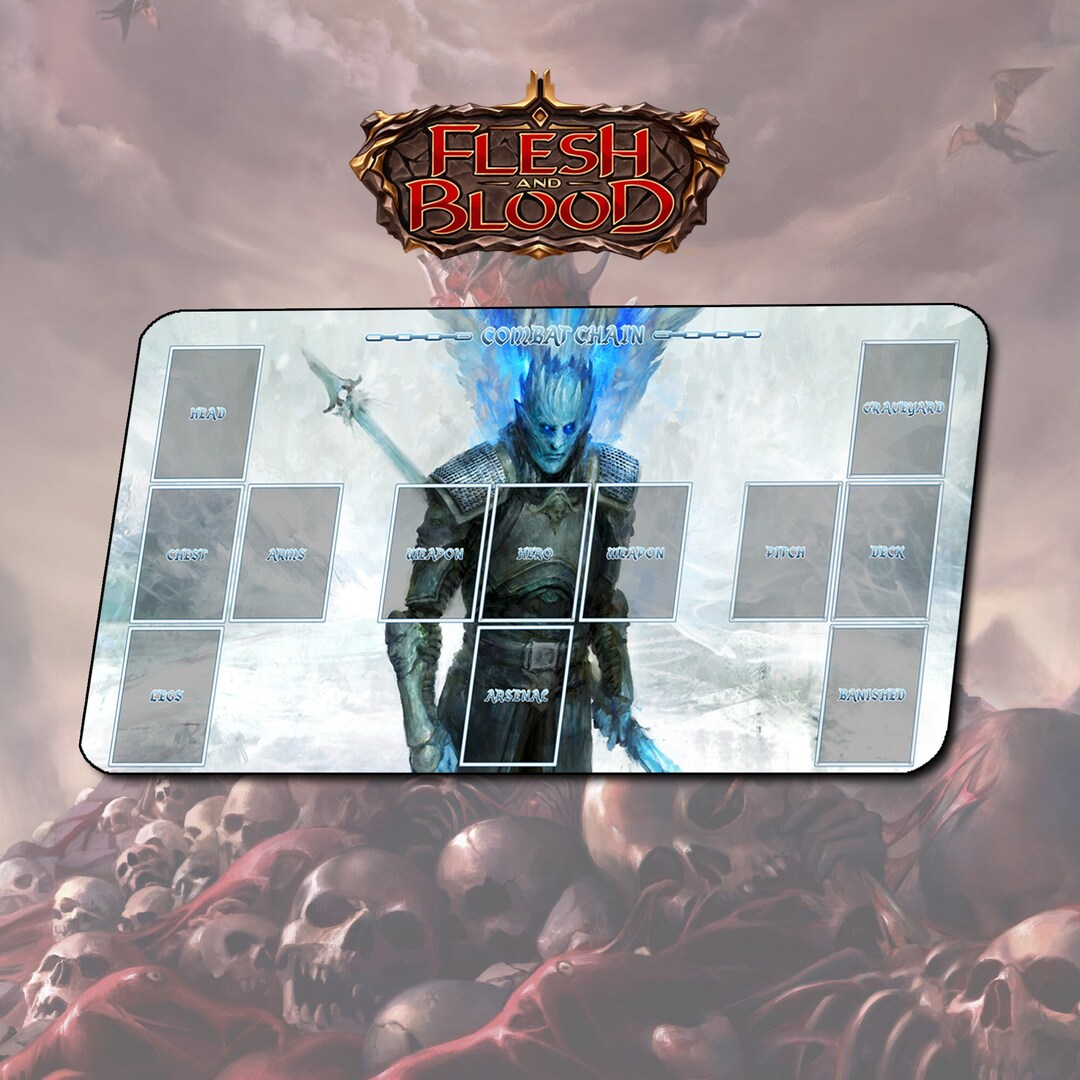 Playmat White Walker TCG Flesh and Blood / 24"x14" Inches (600x350x2mm ...