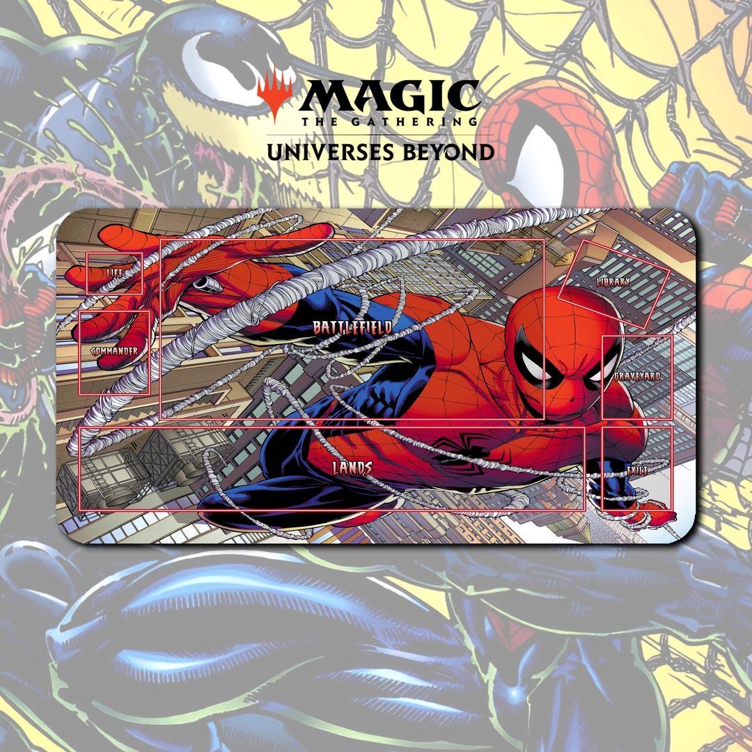 Spider-man Playmat - MTG X Spider-man - Universes Beyond - 24"x 14 ...