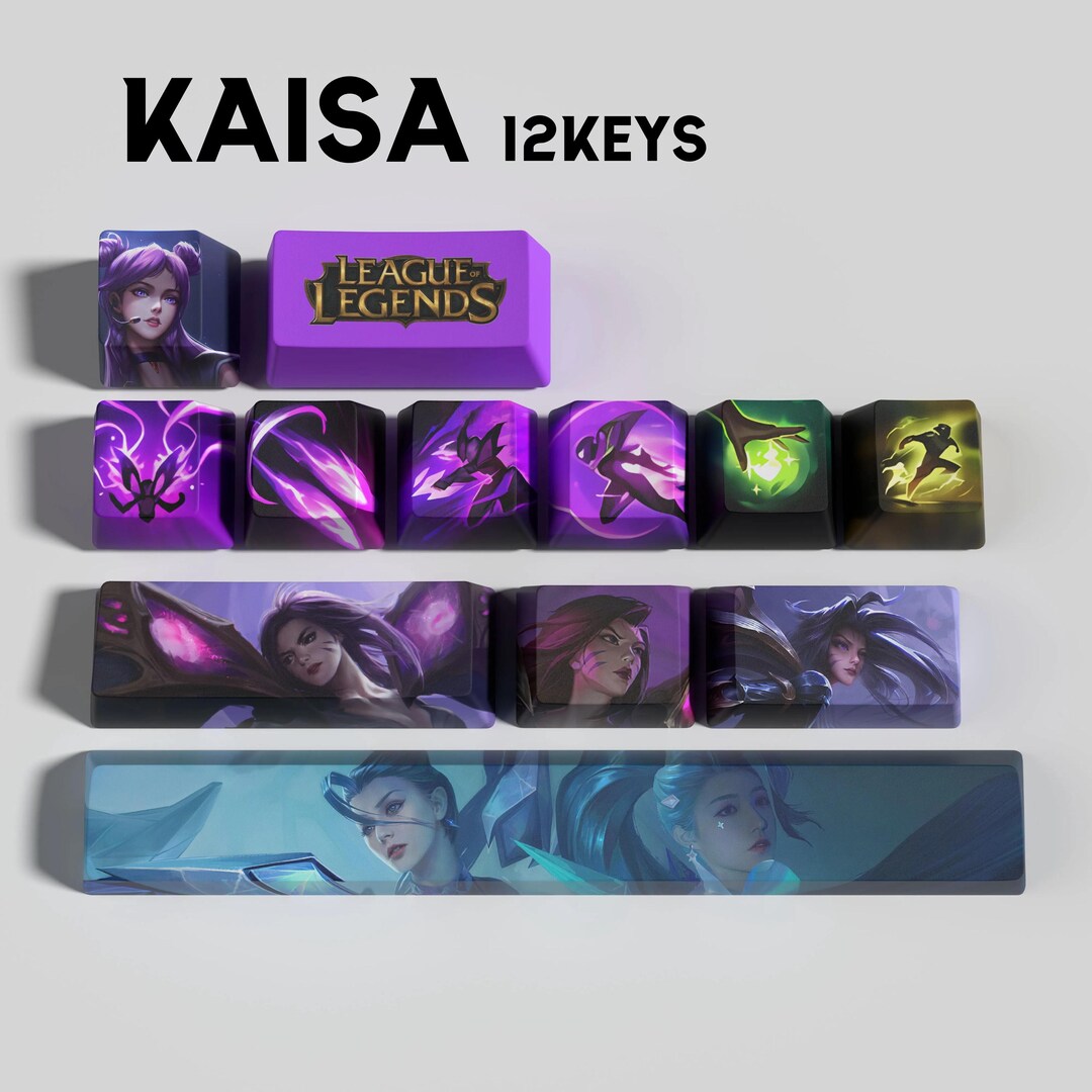 Kaisa - Keycaps League of Legends 12 PCS + 1 Free Keycap Extractor ...