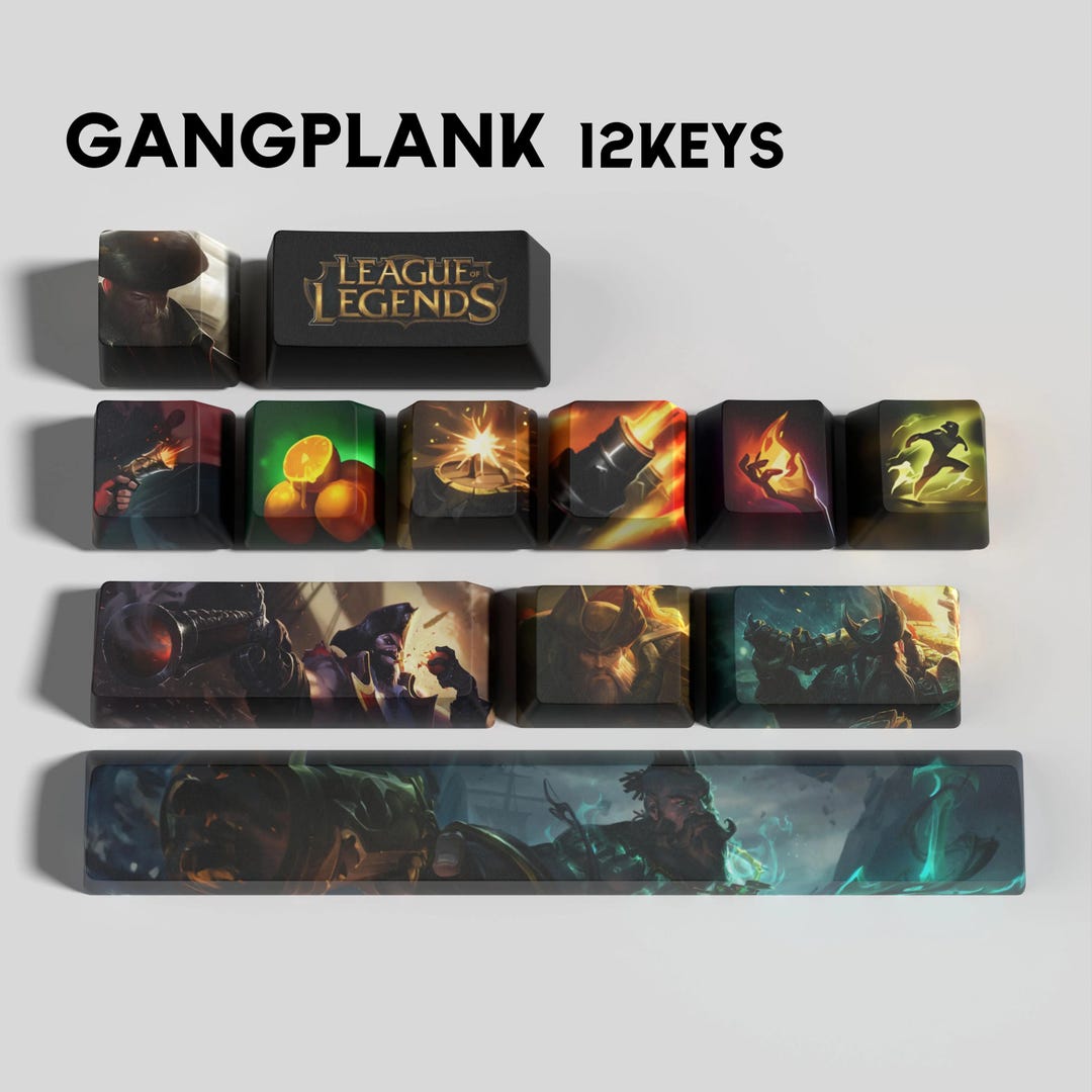 Gangplank - Keycaps League of Legends 12 PCS + 1 Free Keycap Extractor ...