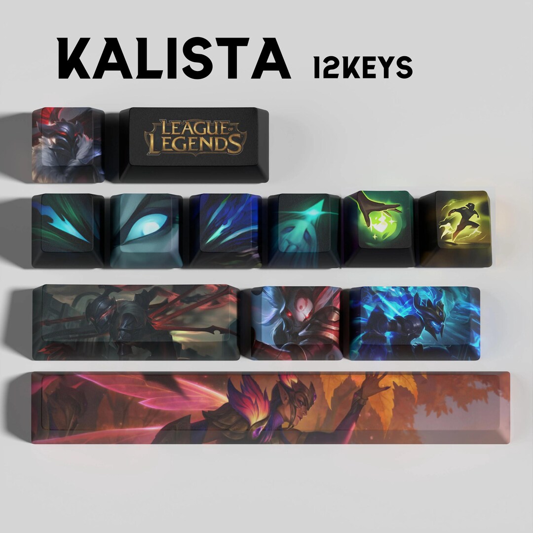 Kalista - Keycaps League of Legends 12 PCS + 1 Free Keycap Extractor ...