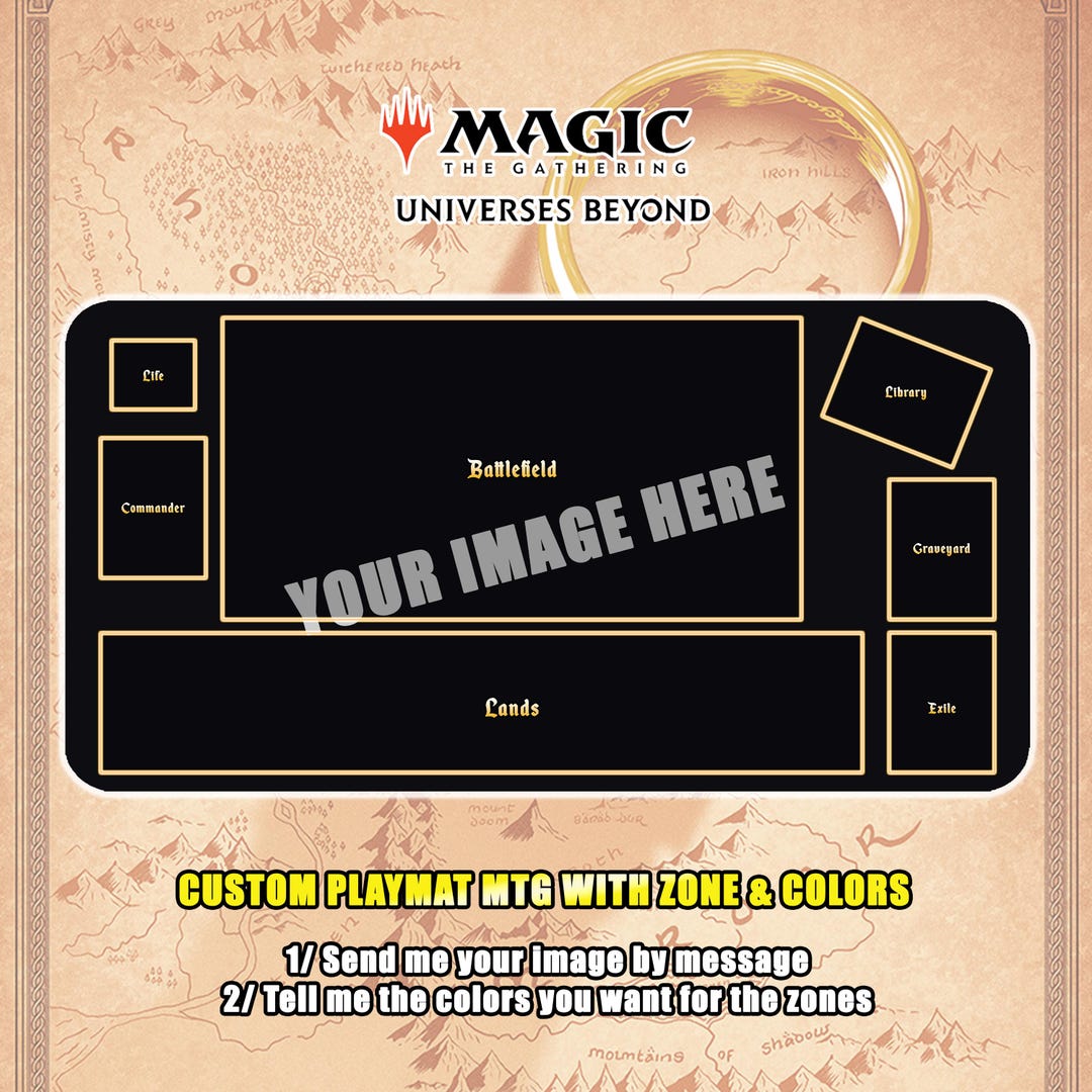 Custom Playmat MTG / 24"x14" Inches (600x350x2mm) / Zone or No Zone - Etsy