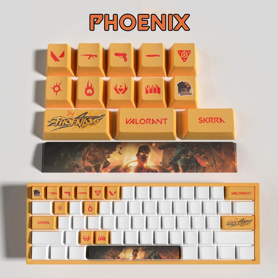 Valorant Phoenix Keycaps / Variations: 14 Keys, 29 Keys, Full Set ...