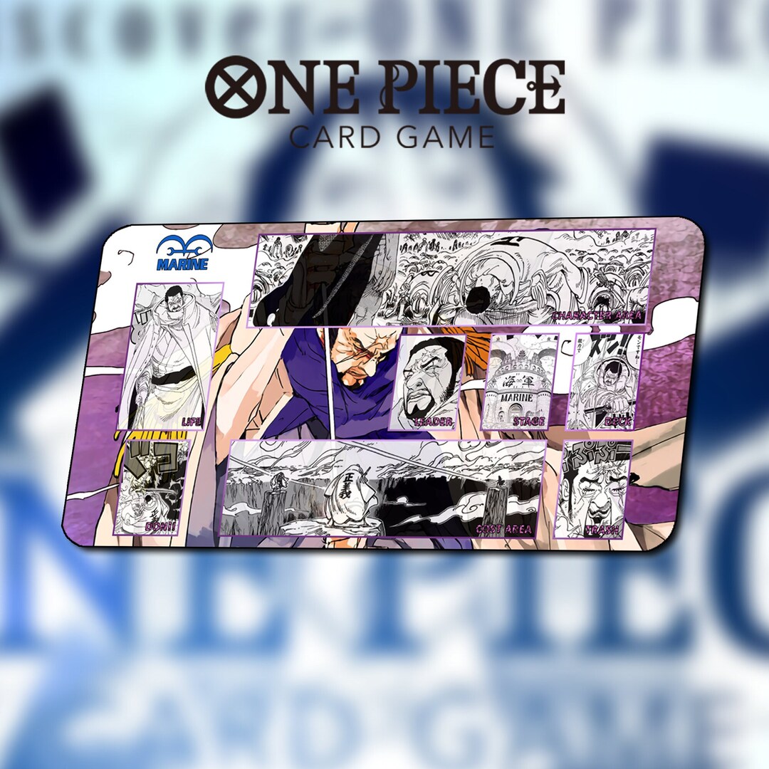 Playmat Issho Fujitora TCG One Piece Card Game / Card Mat - Etsy