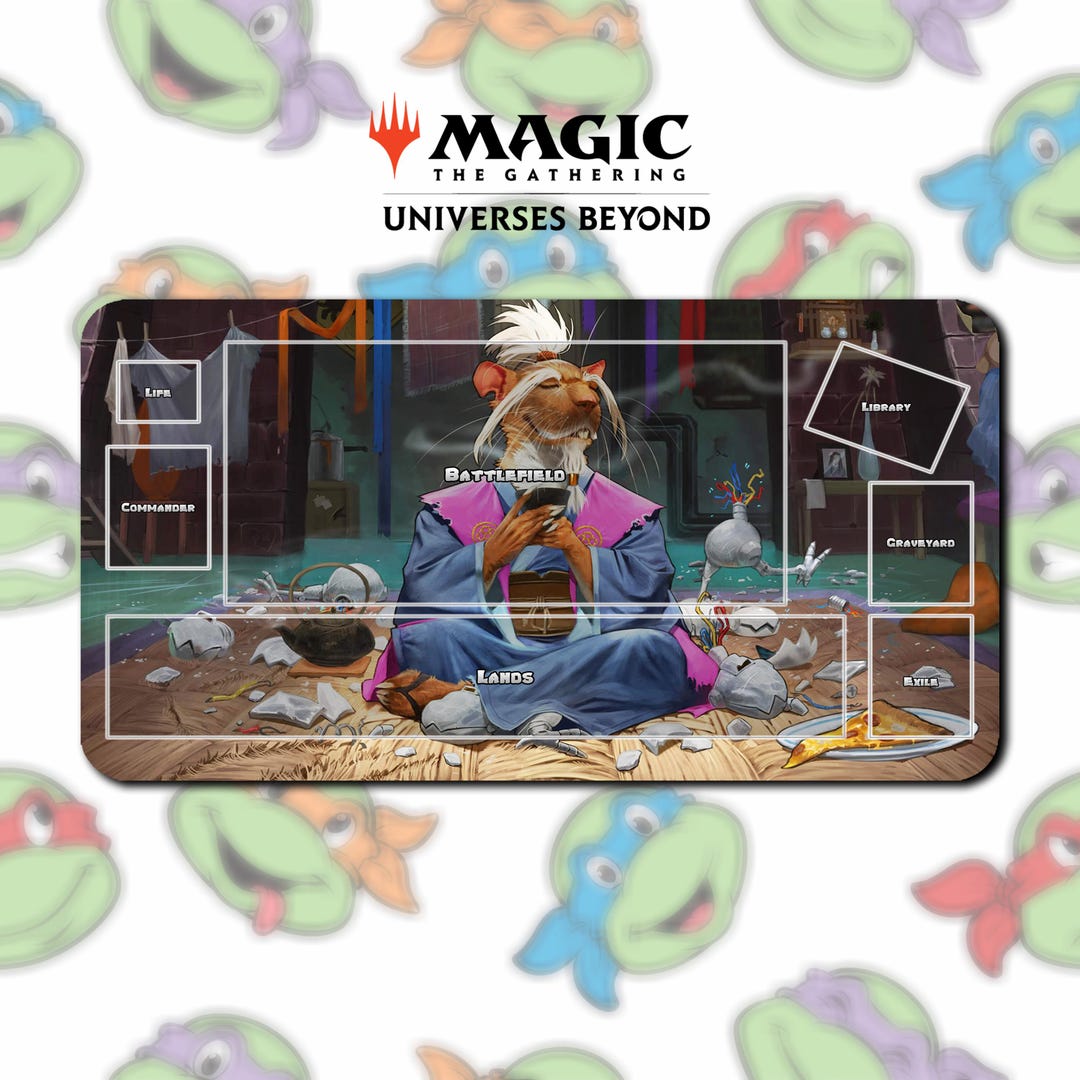 Playmat Splinter - MTG X TMNT - Universes Beyond - 24"x 14" (600 X 350 ...