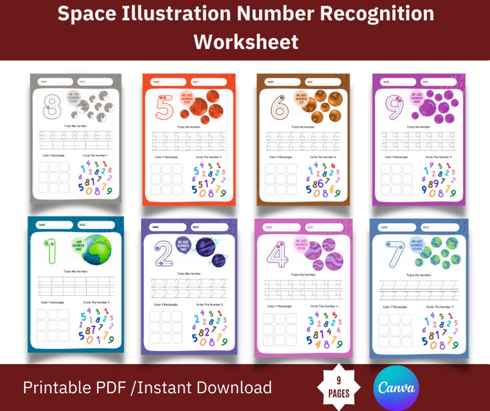 Number Tracing Flashcards, Cars Roads Printable, Counting Numbers ...