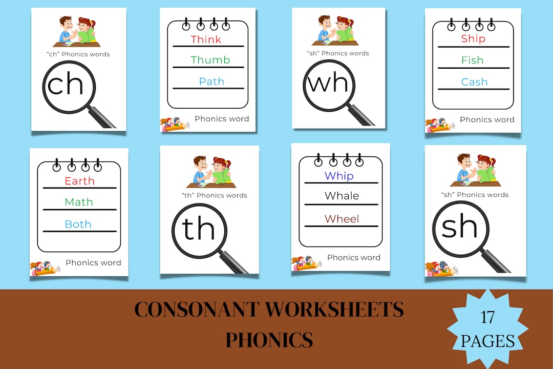 Engaging Consonant Blends Worksheets - Phonics Practice for Kids - Etsy