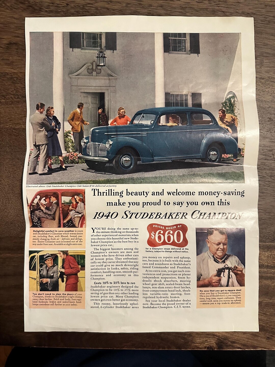 1940 Studebaker Ad - LIFE Magazine - Wall Art - Vintage - Etsy