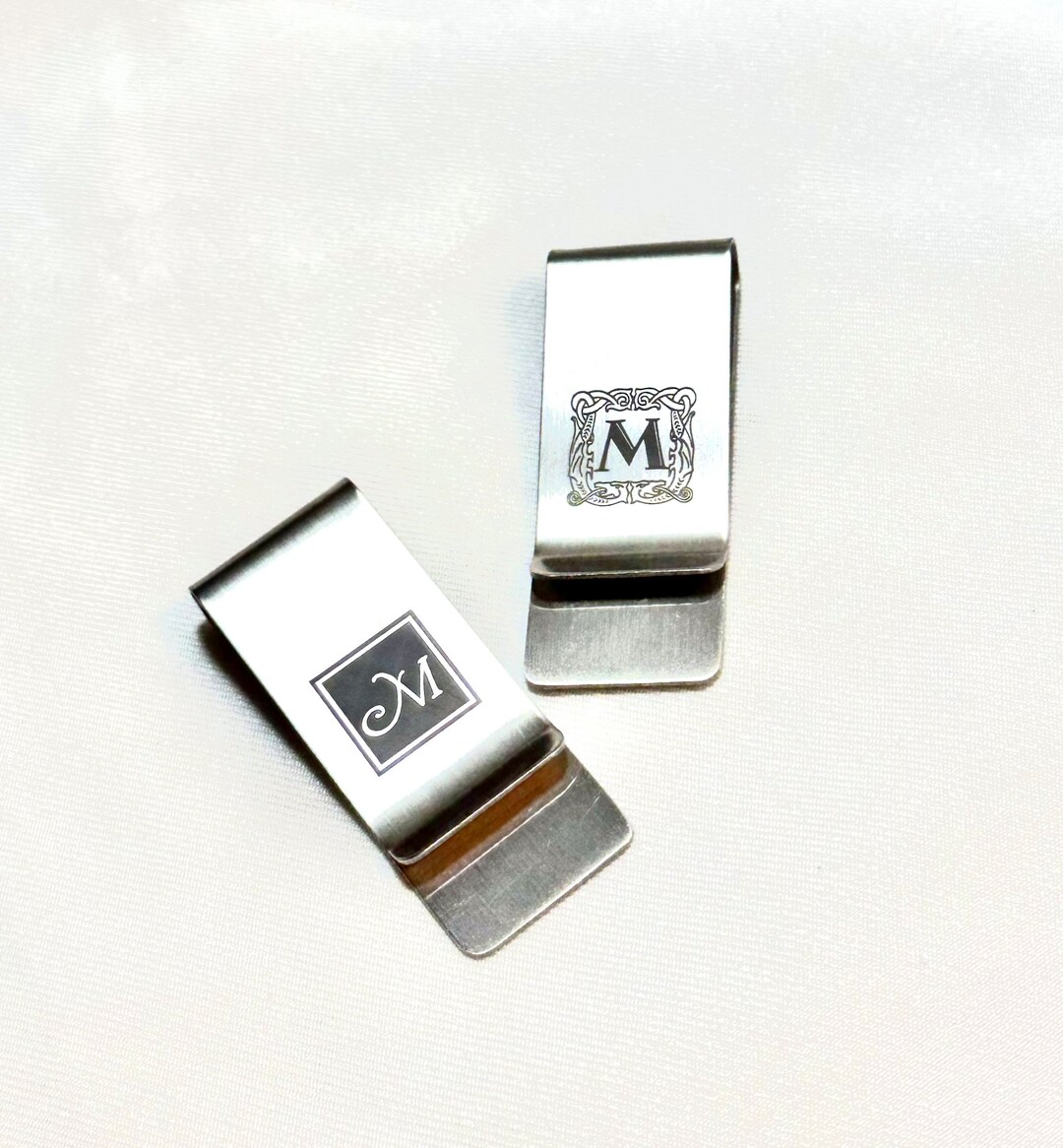 Personalized Money Clip Custom Design Money Clip Initial Money Clip ...