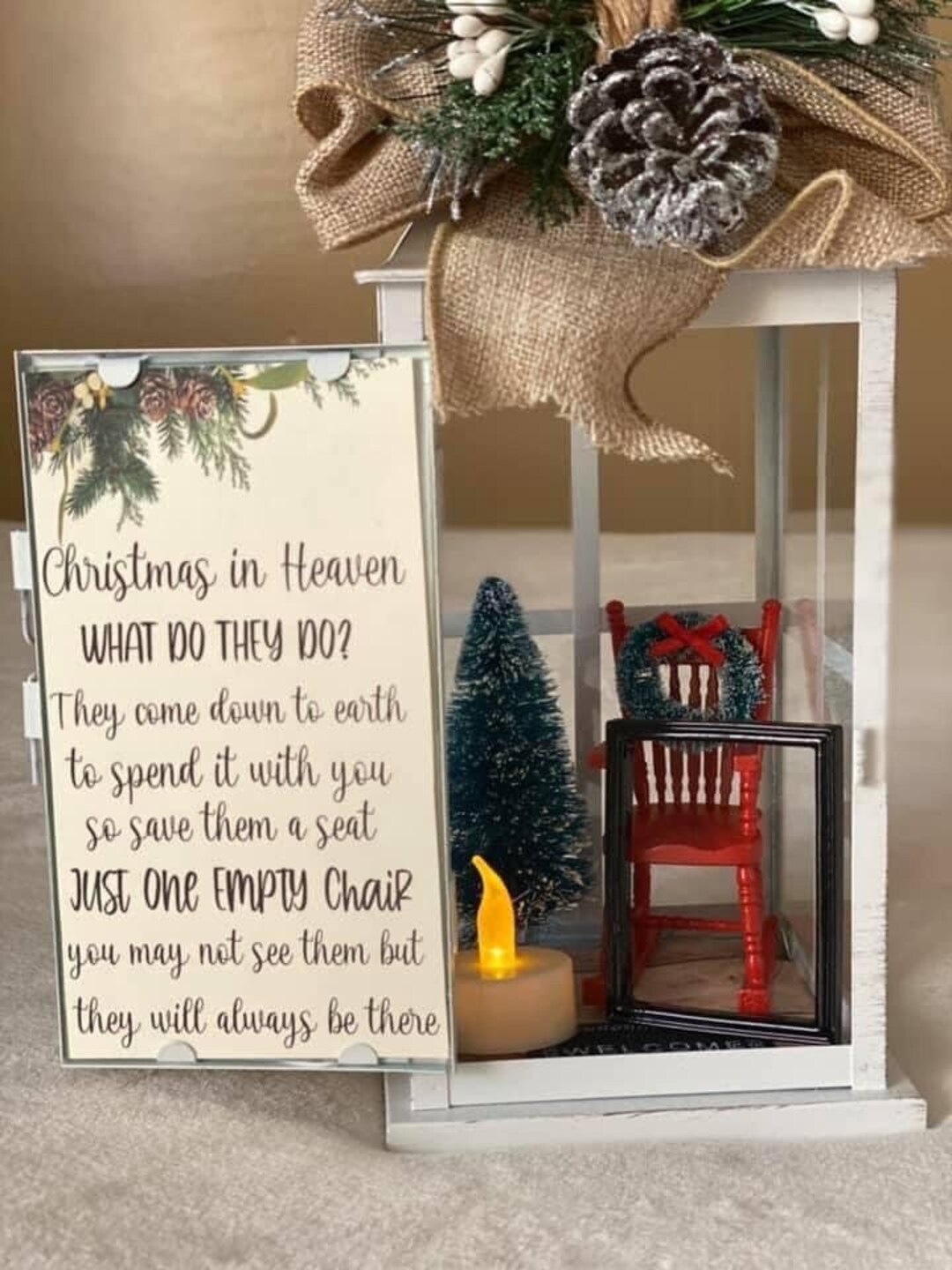Christmas in Heaven Lantern | Memorial Gift | Christmas Gift | in ...