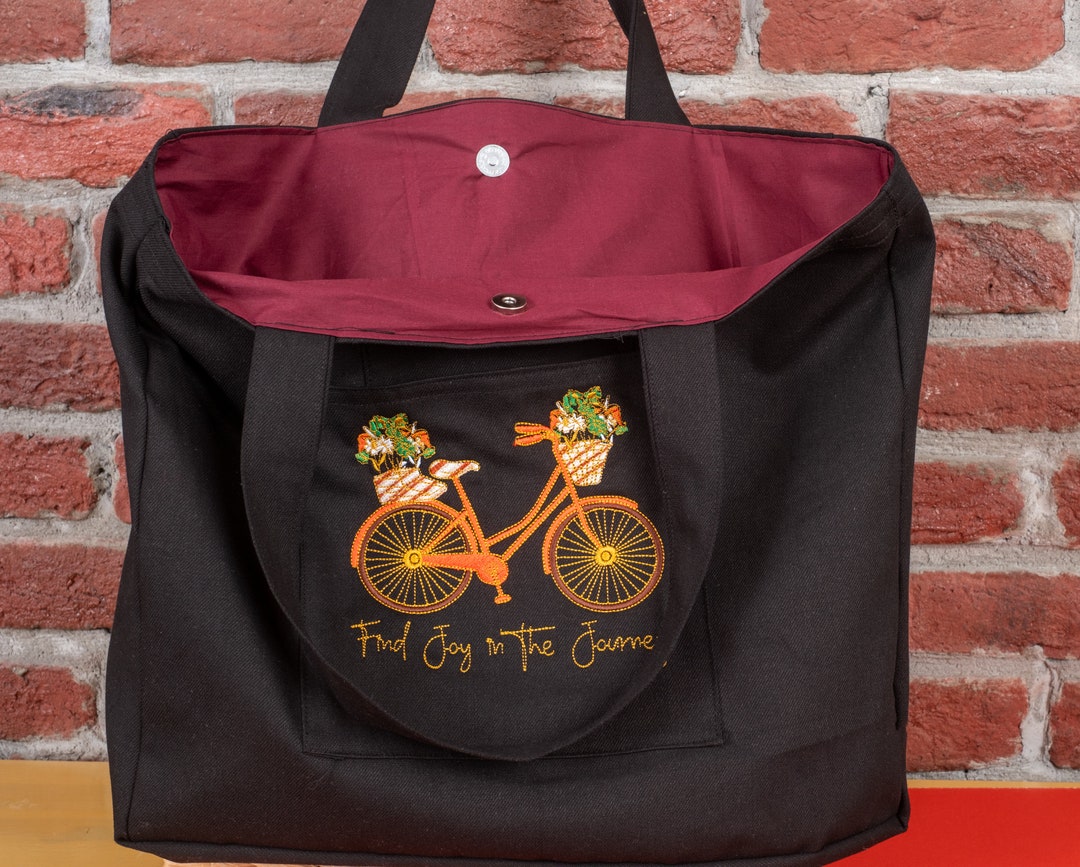 Find Joy in the Journey Handmade Bag Embroidery Canvas Bag - Etsy