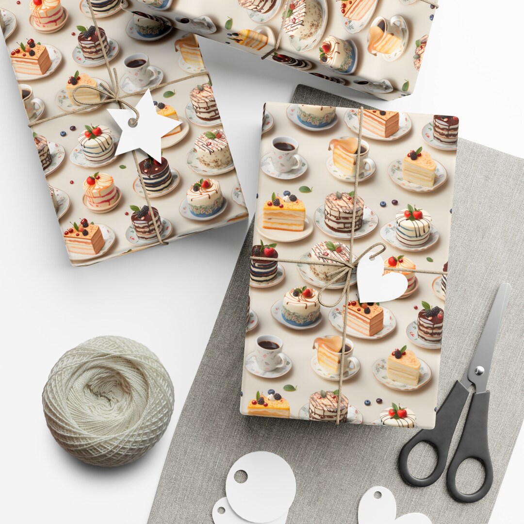 Art Deco Midcentury Modern Illustration Slices of Cake Gift - Etsy