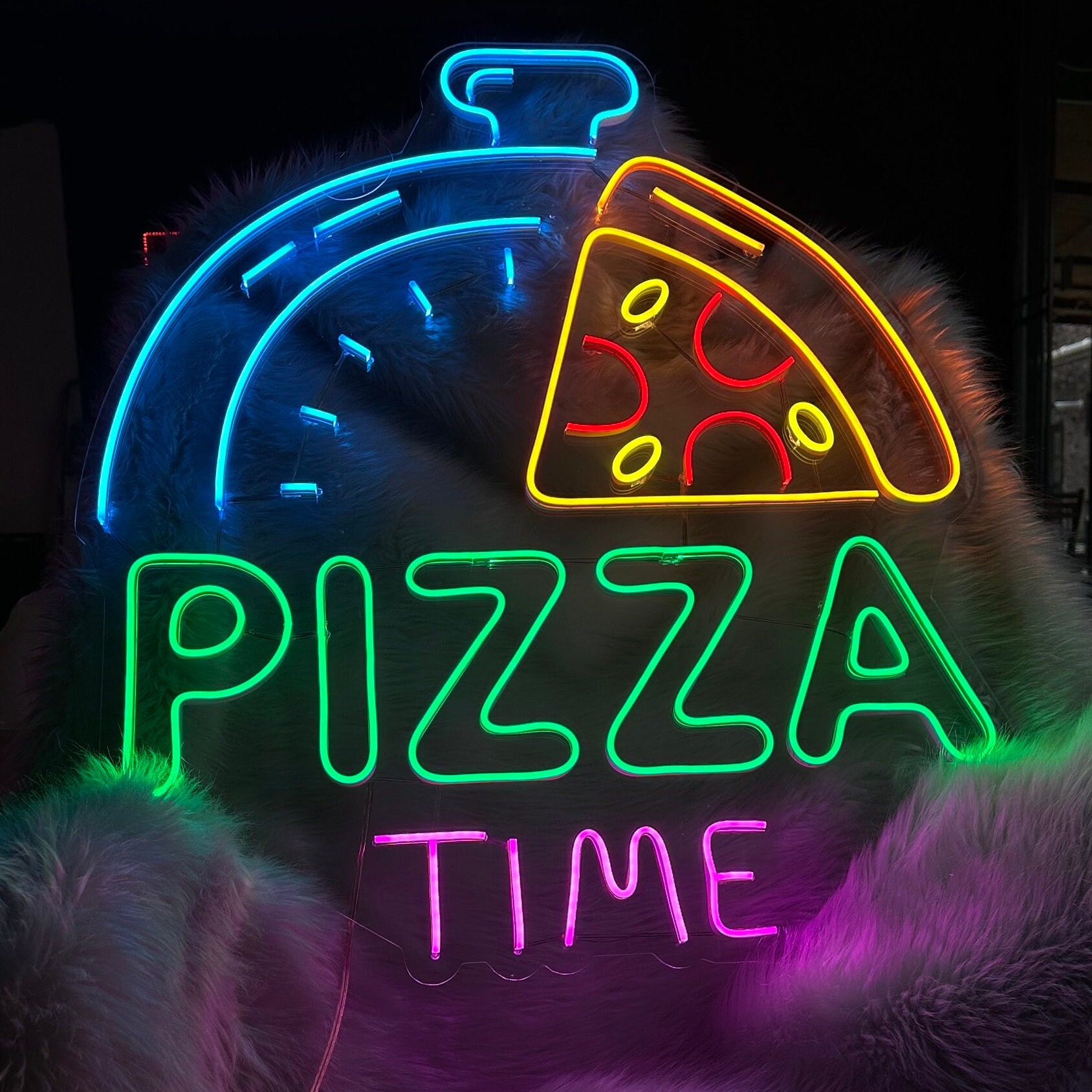 Pizza Time Neon Sign, Neon Sign for Coffee & Restaurant Wall Decor ...